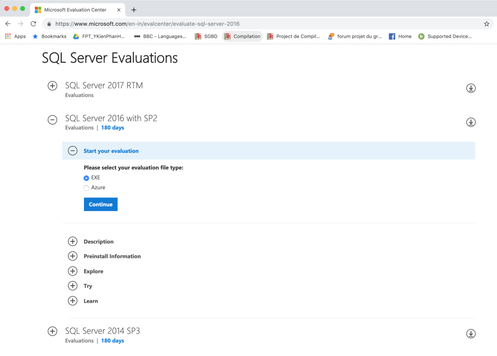 Cài đặt SQL Server 2016, SSMS và SSDT | Tìm ở đây