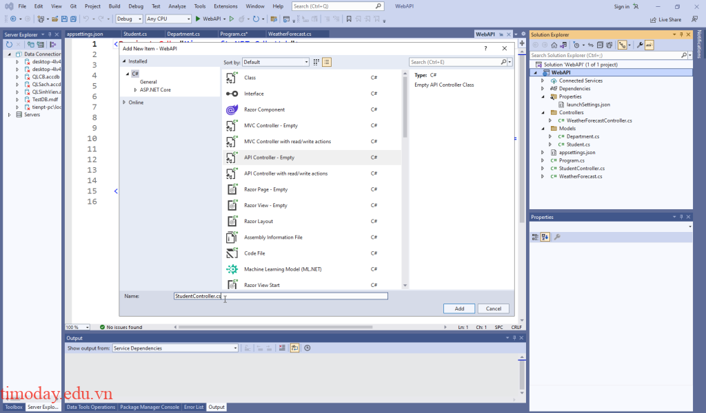 Phát triển ứng dụng Web sử dụng Angular 12, ASP.NET Core Web API và SQL Server | Tìm ở đây