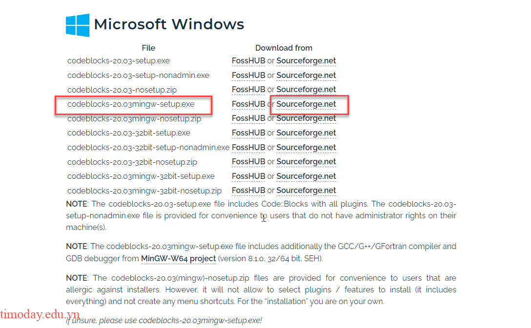 Bài 3: Hướng dẫn tải và cài đặt CodeBlock | Tìm ở đây