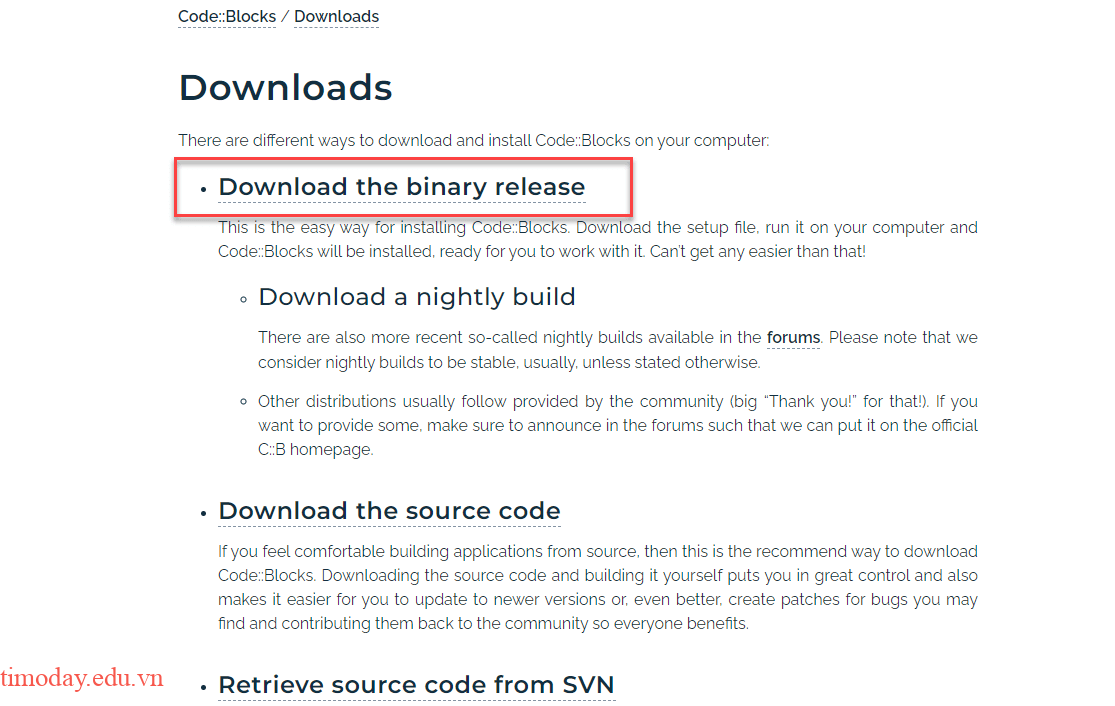Bài 3: Hướng dẫn tải và cài đặt CodeBlock | Tìm ở đây